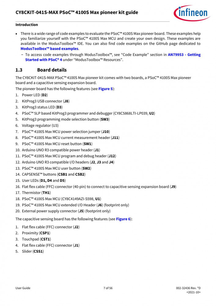 CY8CKIT-041S-MAX guide page 7