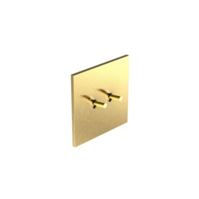 Art d'Arnould - 2 gang single pole switch Epure toggle type 10AX-250V - Brushed Gold for sale