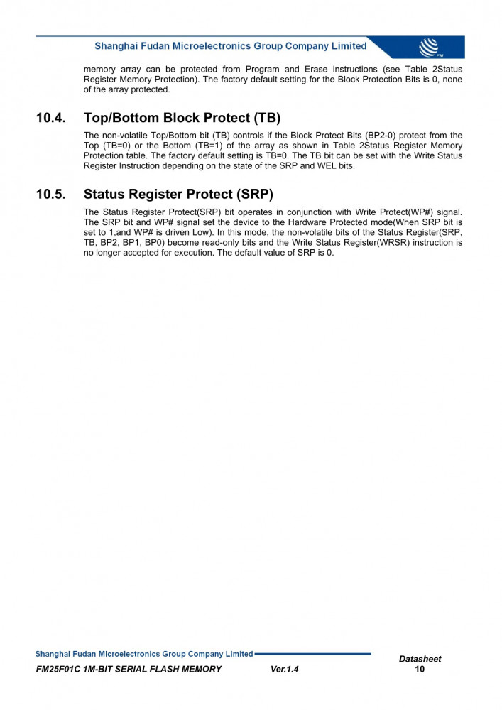 FM25F01C datasheet page 10