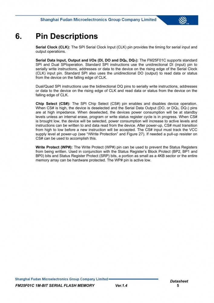 FM25F01C datasheet page 5