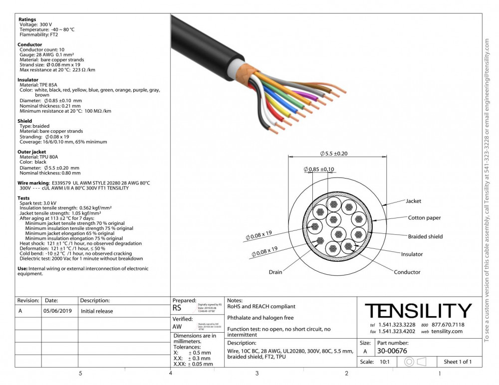 30-00676 cable specification document preview