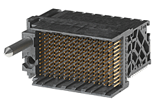 Impact 100 Ohm 4 Pair RAM Right-Angle Header, Right Guided, Open Endwall, 16 Columns, 192 Circuits, Pin Length 4.90mm, Plated Through Hole Dimension 0.39mm, Lead-Free