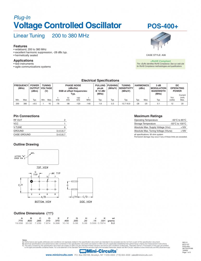 POS-400+ technical document, page 1