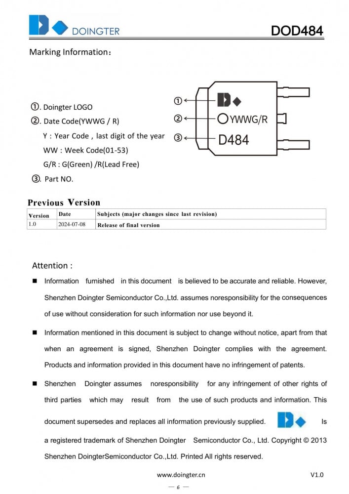 DOD484 datasheet page 6