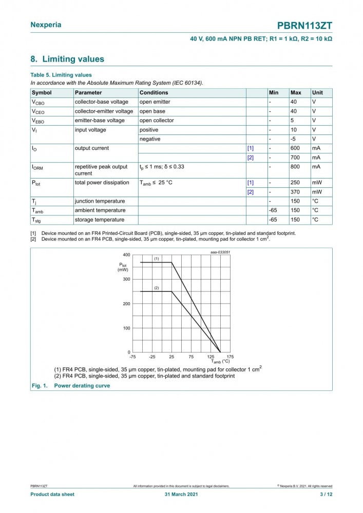 PBRN113ZT datasheet page 3