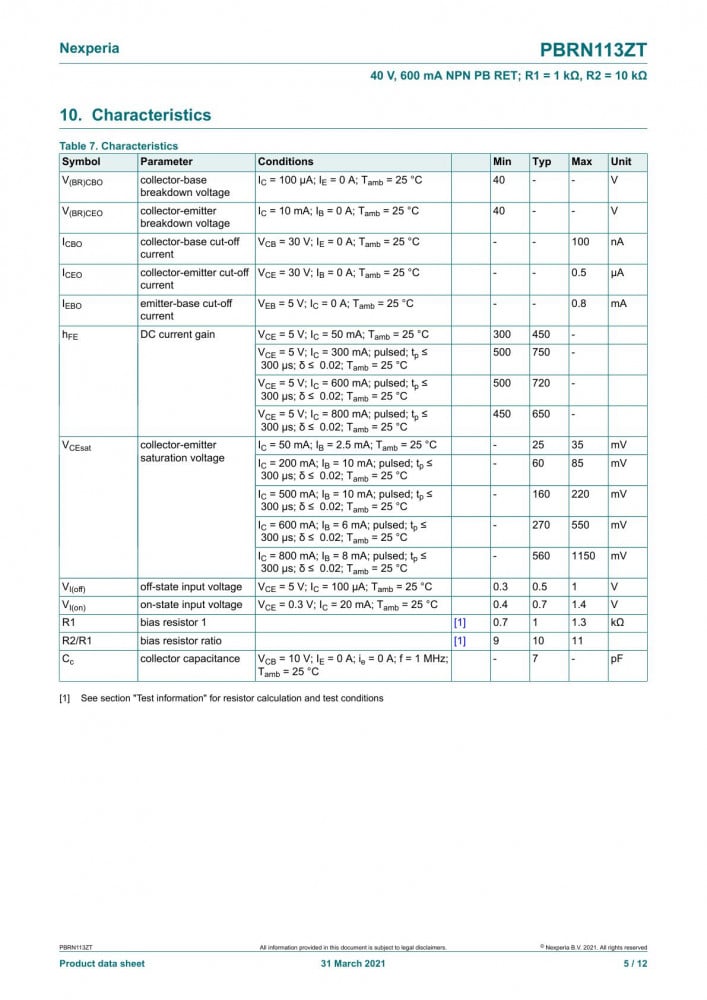 PBRN113ZT datasheet page 5