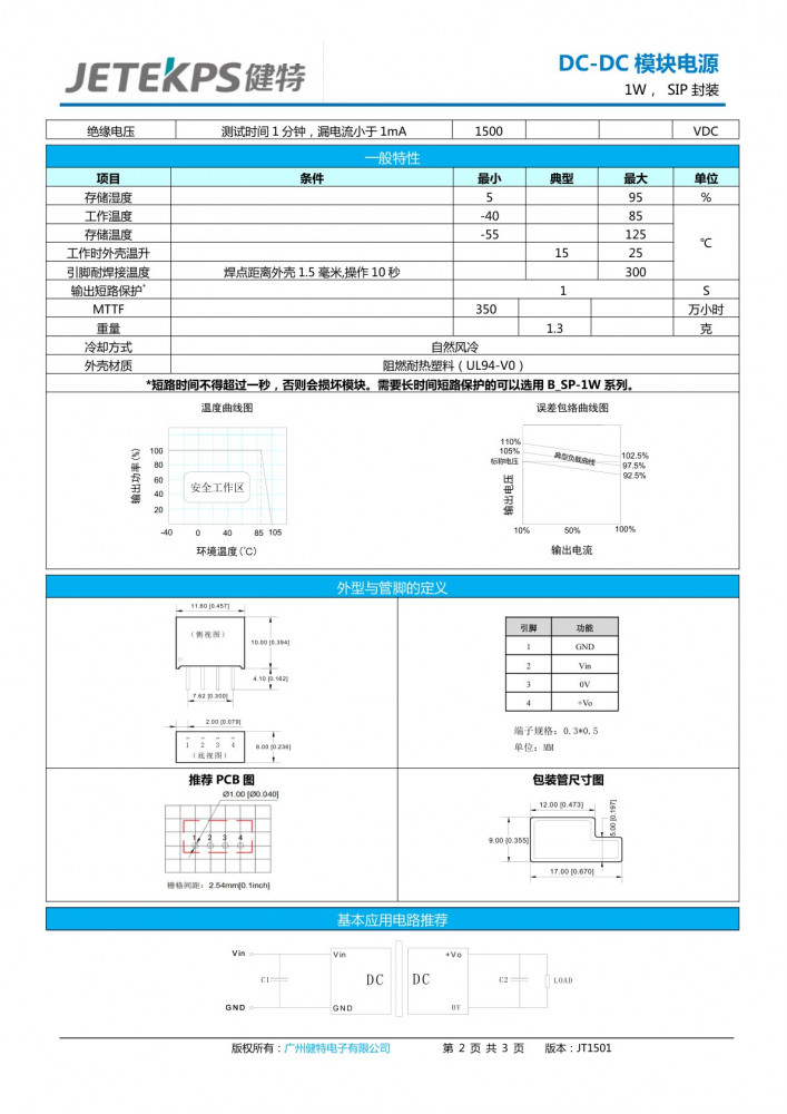 B2415S-1W datasheet page 2