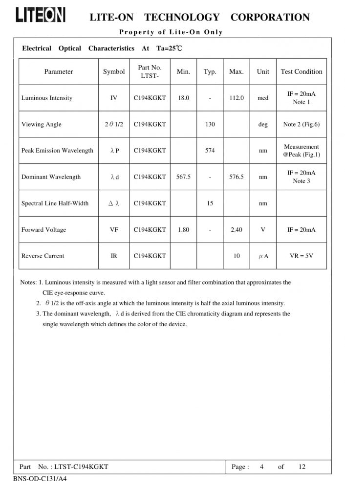 LTST-C194KGKT datasheet page 5