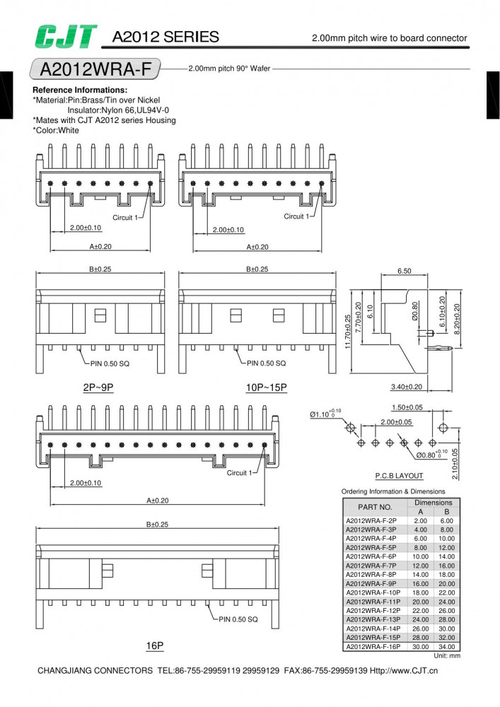 CJT A2012 series technical document page 8