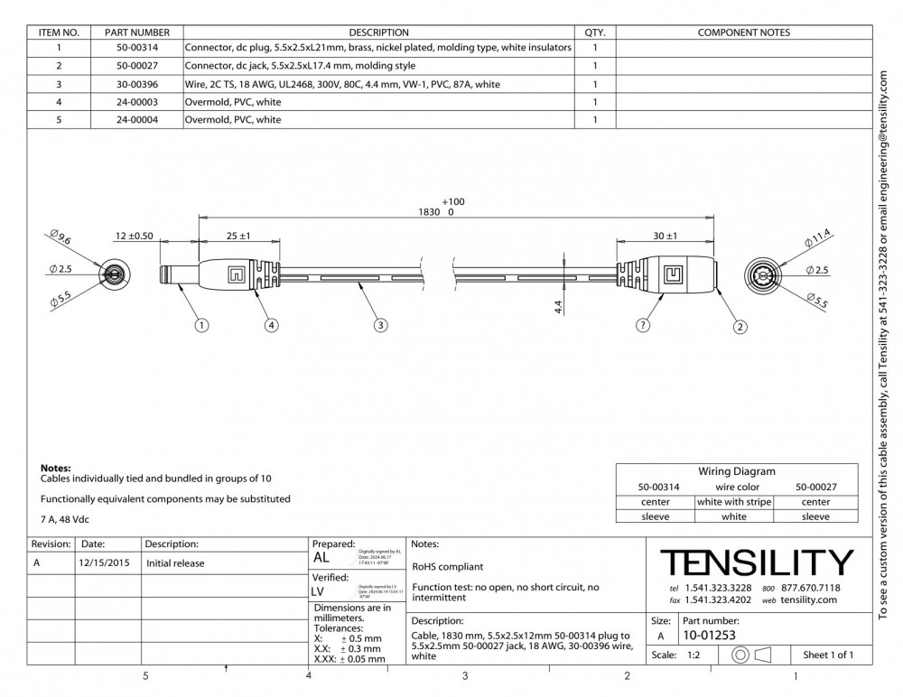 Tensility 10-01253 product drawing