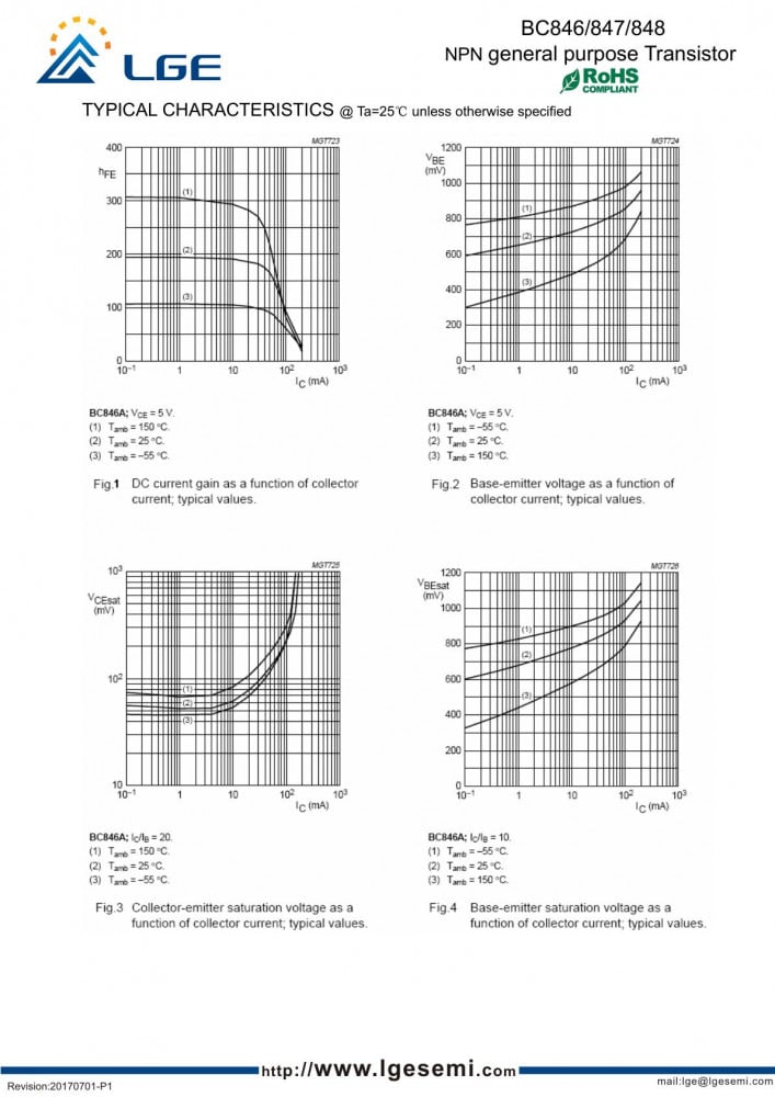 LGE BC847C datasheet page 2