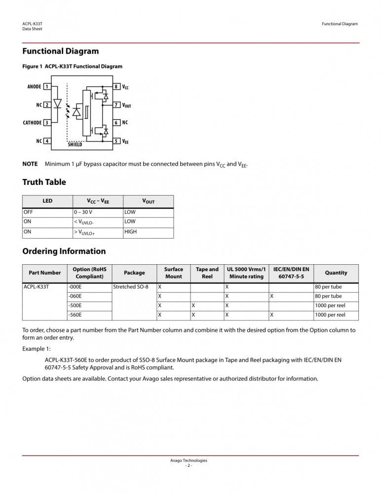 ACPL-K33T datasheet page 2