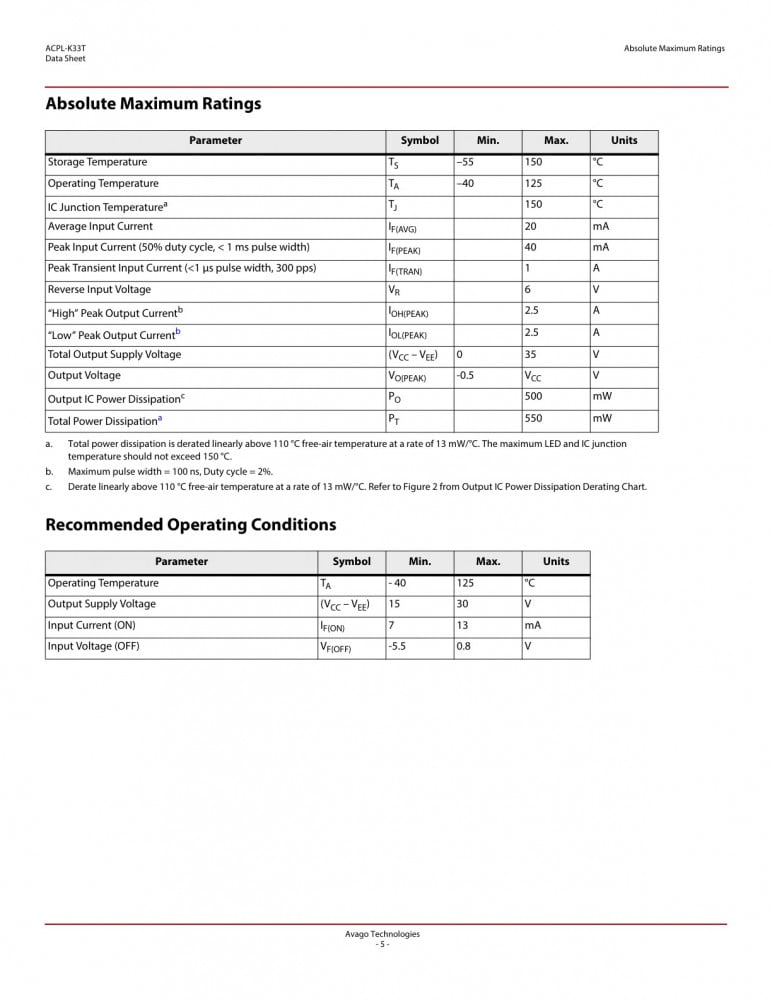 ACPL-K33T datasheet page 5