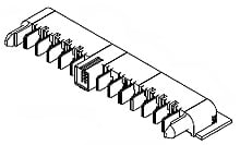 2.54mm, 7.50mm Pitch EXTreme Ten60Power Right-Angle Plug Assembly, 2 Power Circuits, 15 Signal Circuits, 2 Power Circuits, Halogen Free