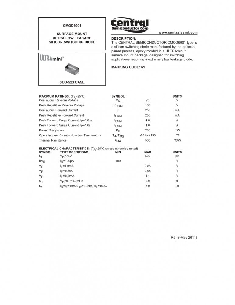 CMOD6001 datasheet page 1