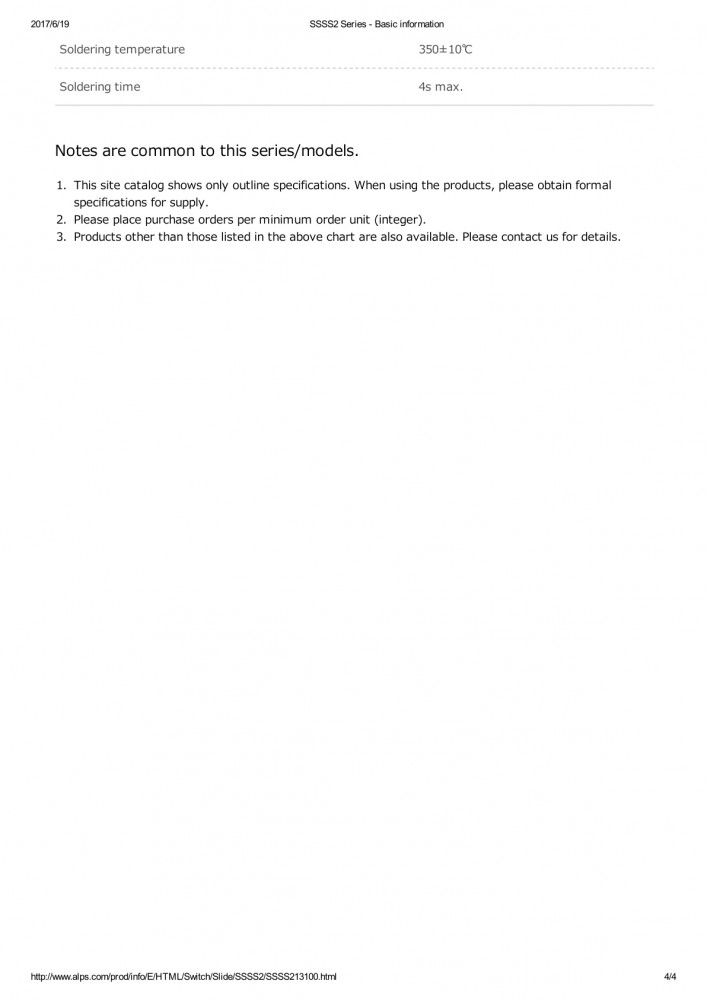 SSSS213100 soldering and packing information