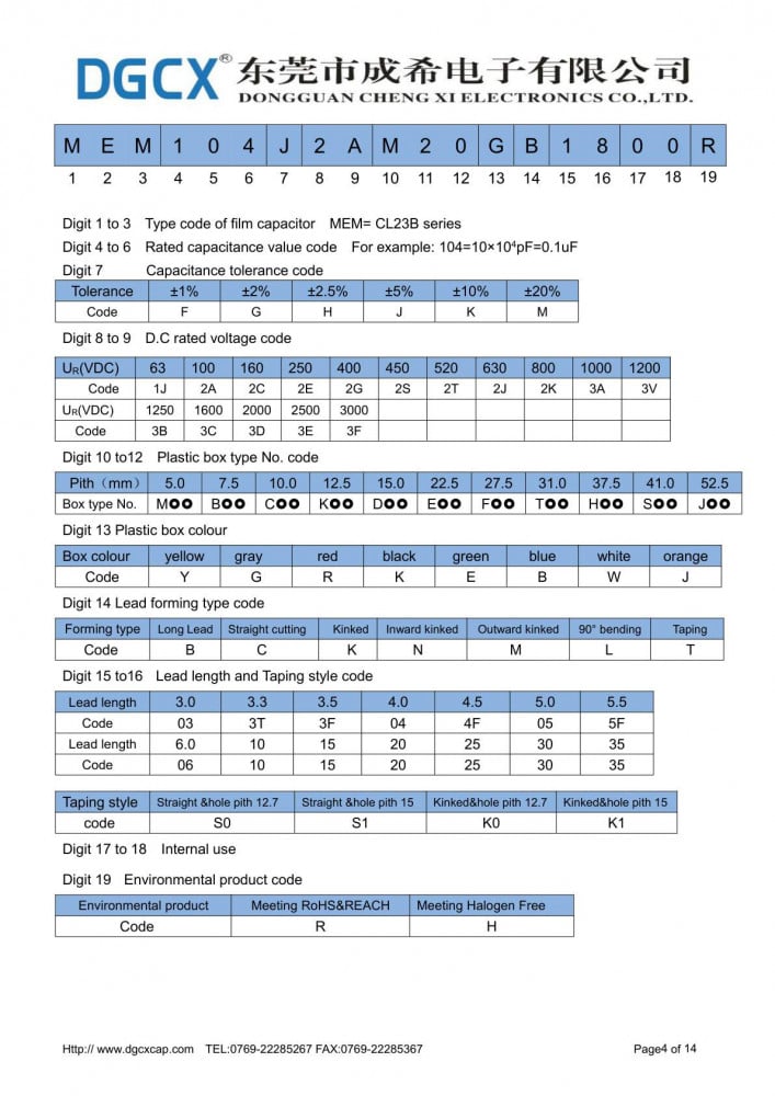 DGCX specification page 4
