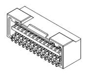 Micro-Lock 1.25mm Pitch Dual-Row Right-Angle Header, Beige, 40 Circuits