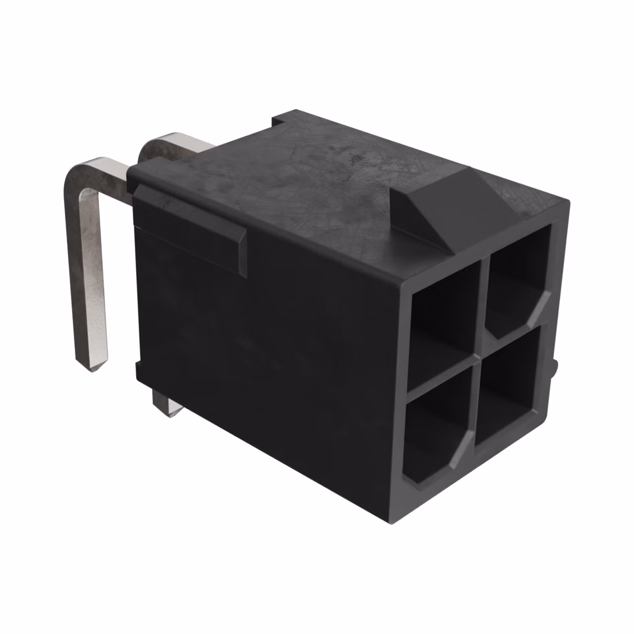 Micro-Fit 3.0 Vertical Header, 3.00mm Pitch, Single Row, 9 Circuits, with PCB Press-fit Metal Retention Clip, 0.76µm Gold Plating, Glow-Wire Capable, Black, Tape and Reel