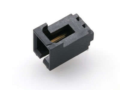2.54mm Pitch SL Header, Single Row, Right Angle, 3.05mm Pocket, Shrouded, with Latch and Split Pegs, 2 Circuits, 0.38µm Gold (Au) Selective Plating, Tin (Sn) PC Tail Plating
