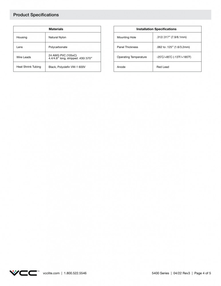 5400A5 datasheet page 4