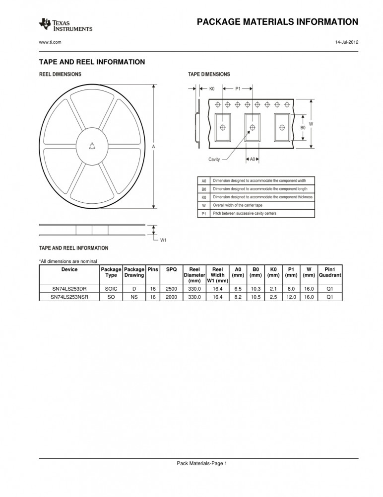 SN74LS253D technical document page 10