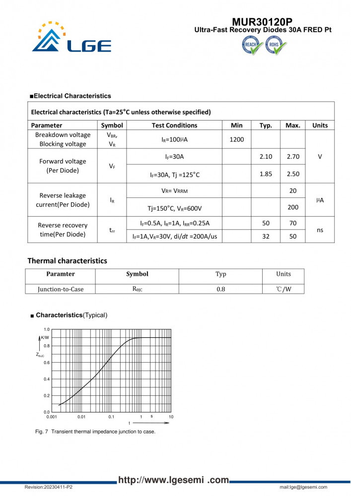 MUR30120P datasheet page 2