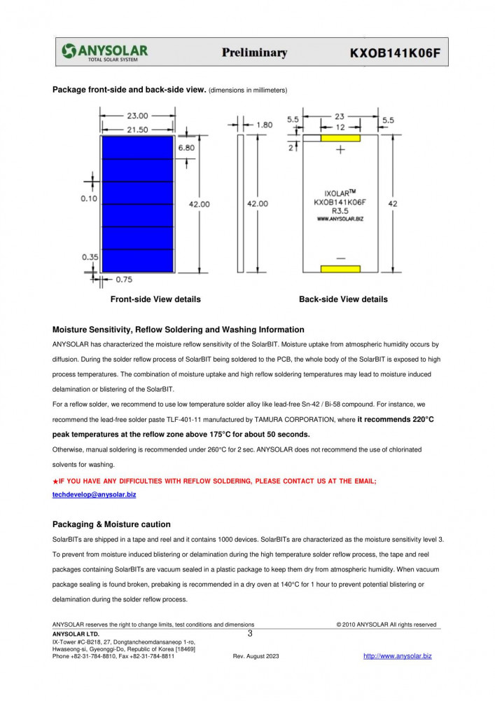 KXOB141K06F-TR datasheet page 3