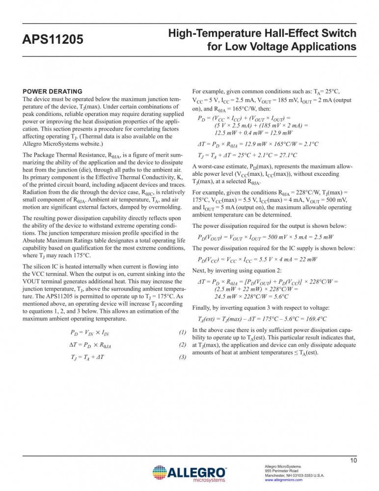 APS11205 datasheet page 10