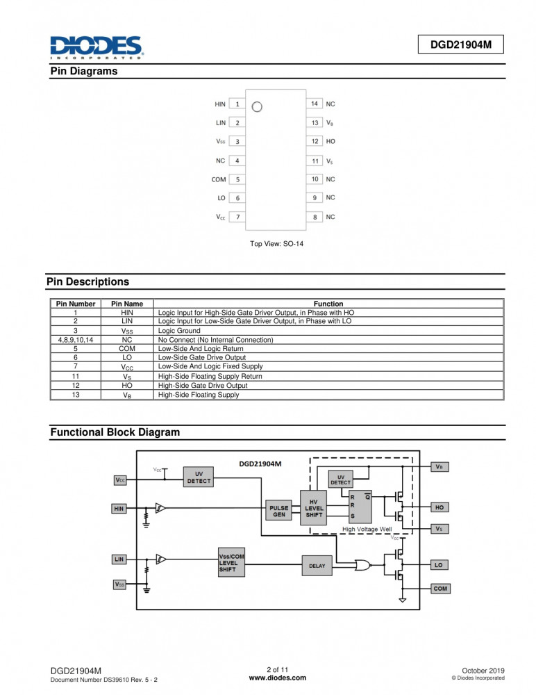 DGD21904MS14-13 datasheet page 2