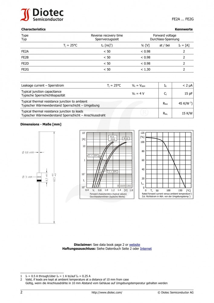 DIOTEC FE2B technical document page 2