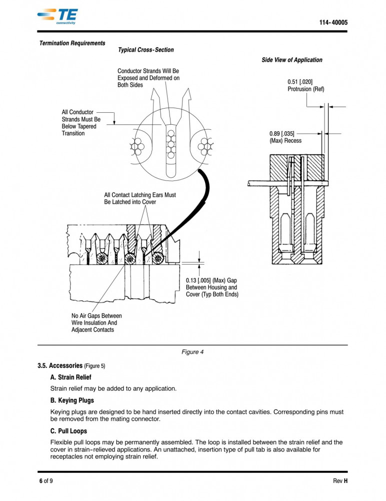 TE Connectivity AMP-LATCH Novo application specification page 6