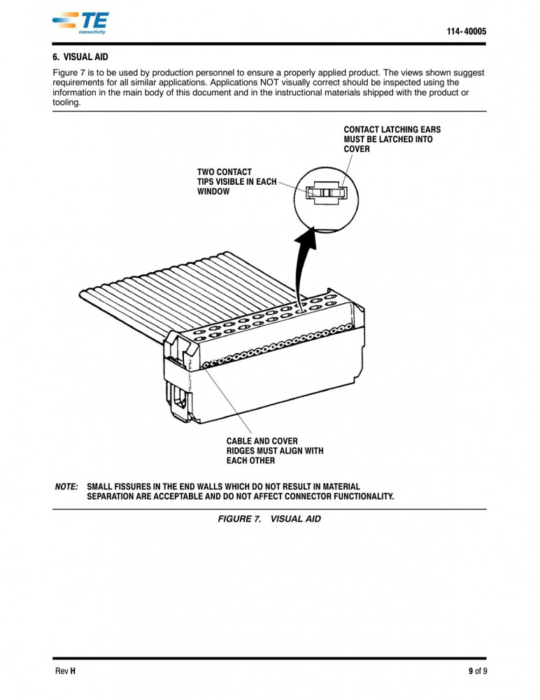 TE Connectivity AMP-LATCH Novo application specification page 9