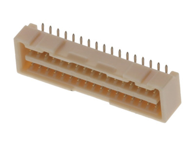 Micro-Lock 1.25mm Pitch Dual-Row Right-Angle Header, Beige, 34 Circuits