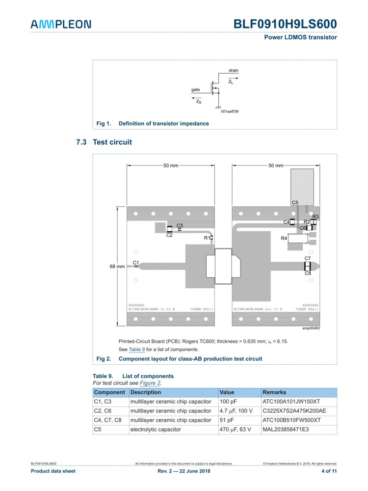 BLF0910H9LS600 datasheet page 4