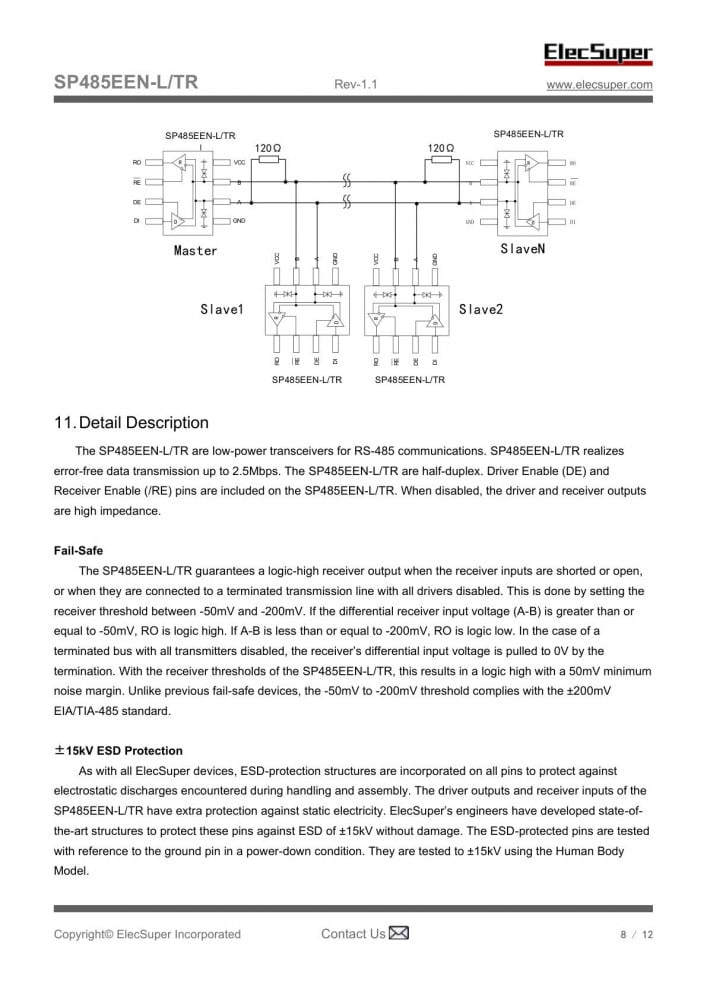 SP485EEN-L/TR datasheet page 8