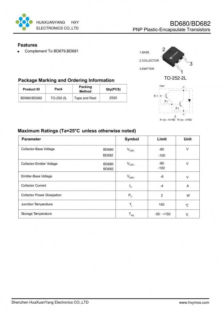 BD680 datasheet page 1