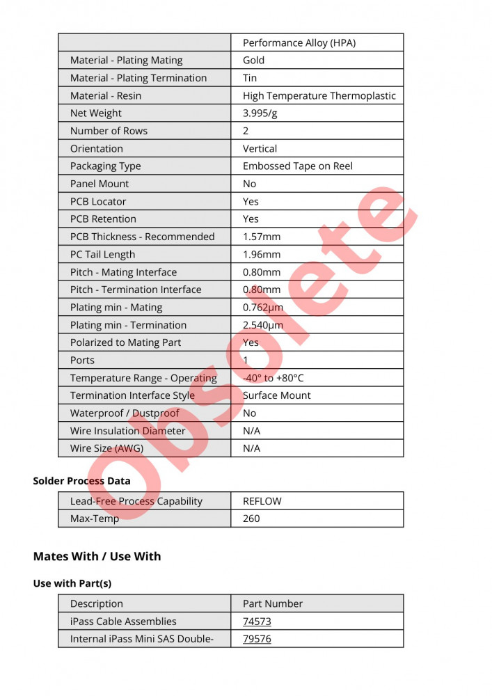Technical document preview, page 3 for MOLEX 757840119