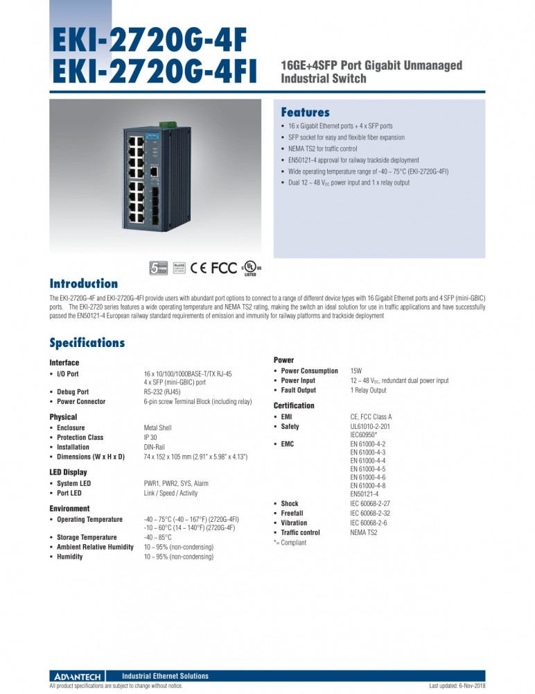EKI-2720G technical document, page 1