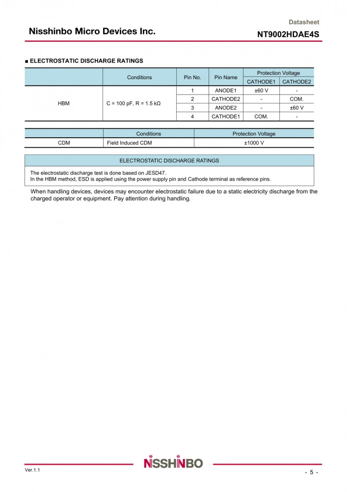 NT9002HDAE4S datasheet page 5