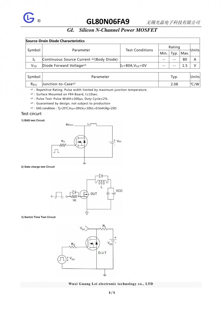 GL80N06FA9 datasheet page 3