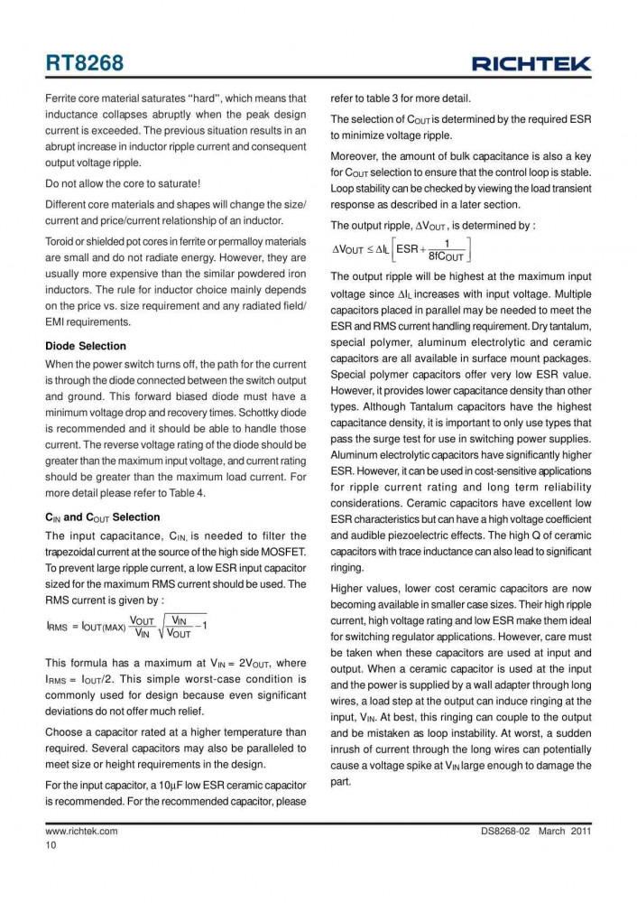 RT8268 datasheet page 10