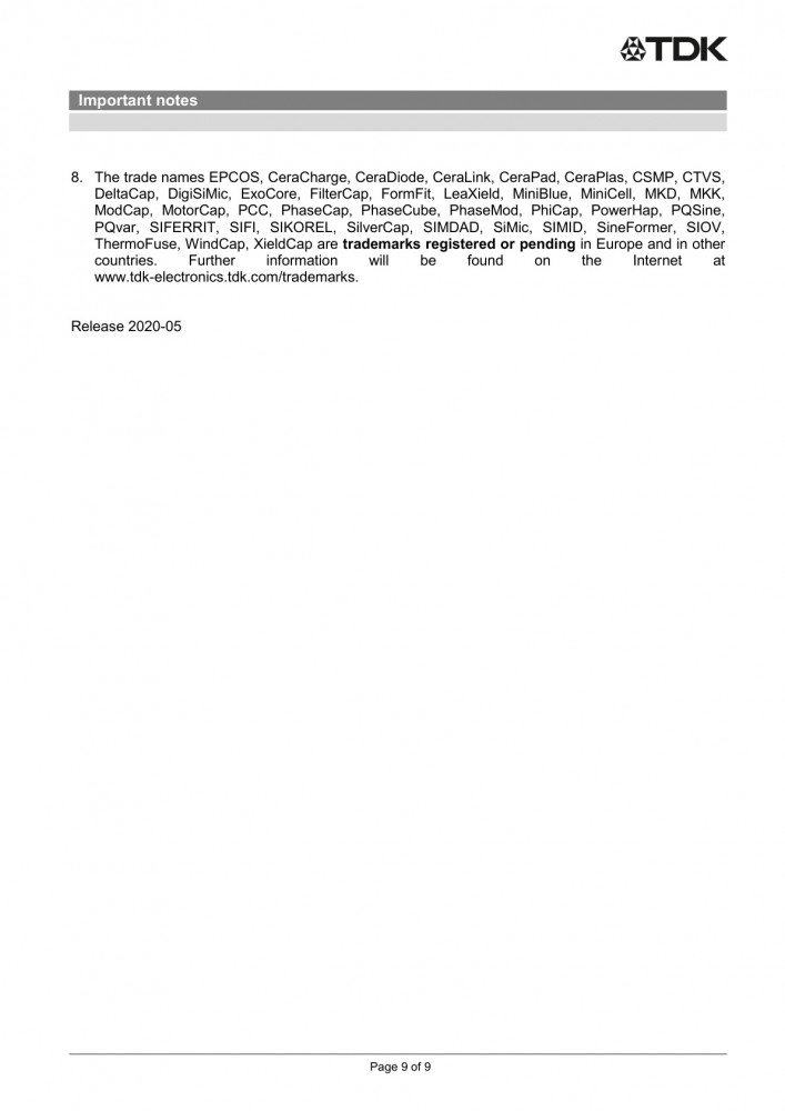 B78307A2385A003 datasheet page 9