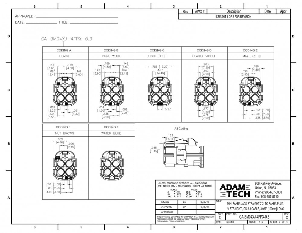 CA-BM04ZJ-4FPZ-0.3 technical drawing page 2