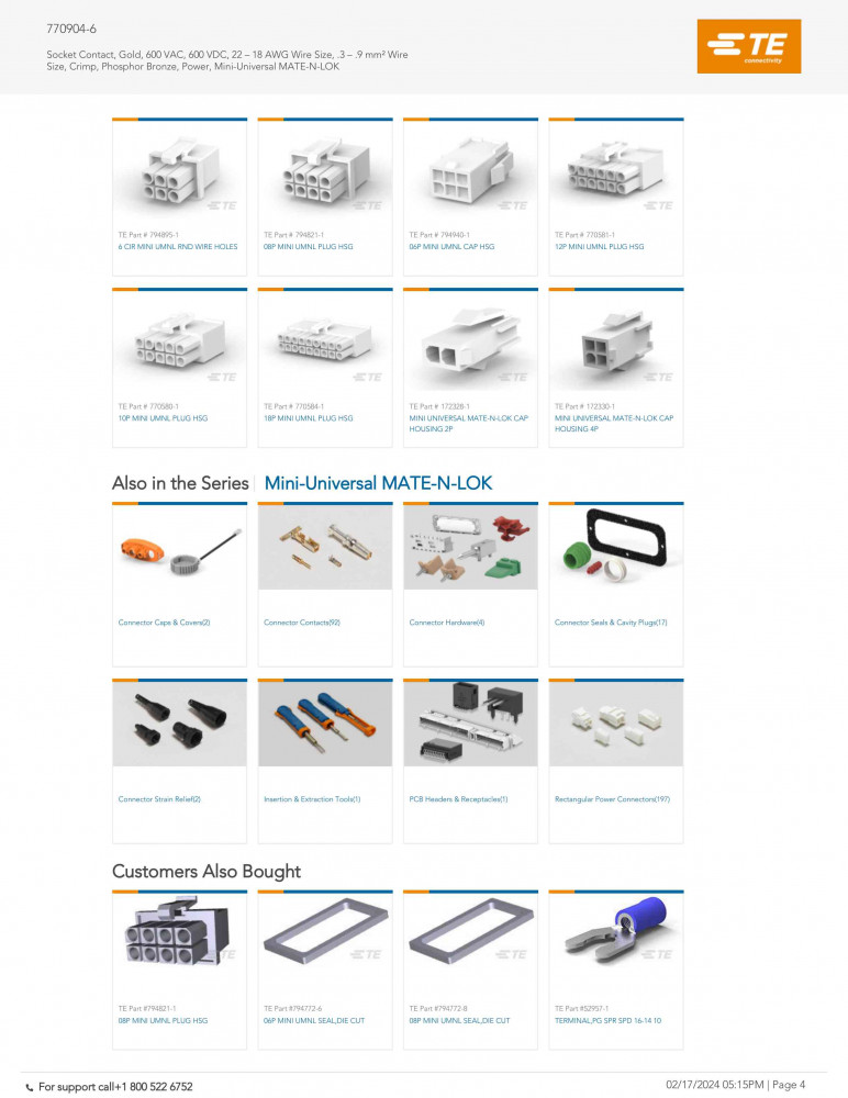TE Connectivity 770904-6 technical document page 4