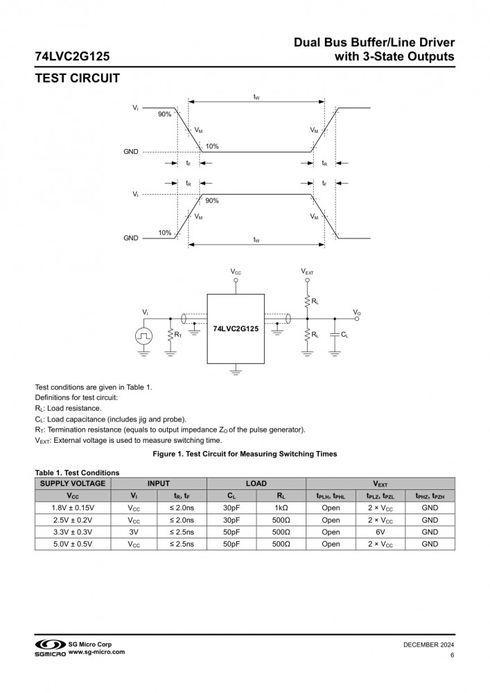 74LVC2G125 datasheet page 6