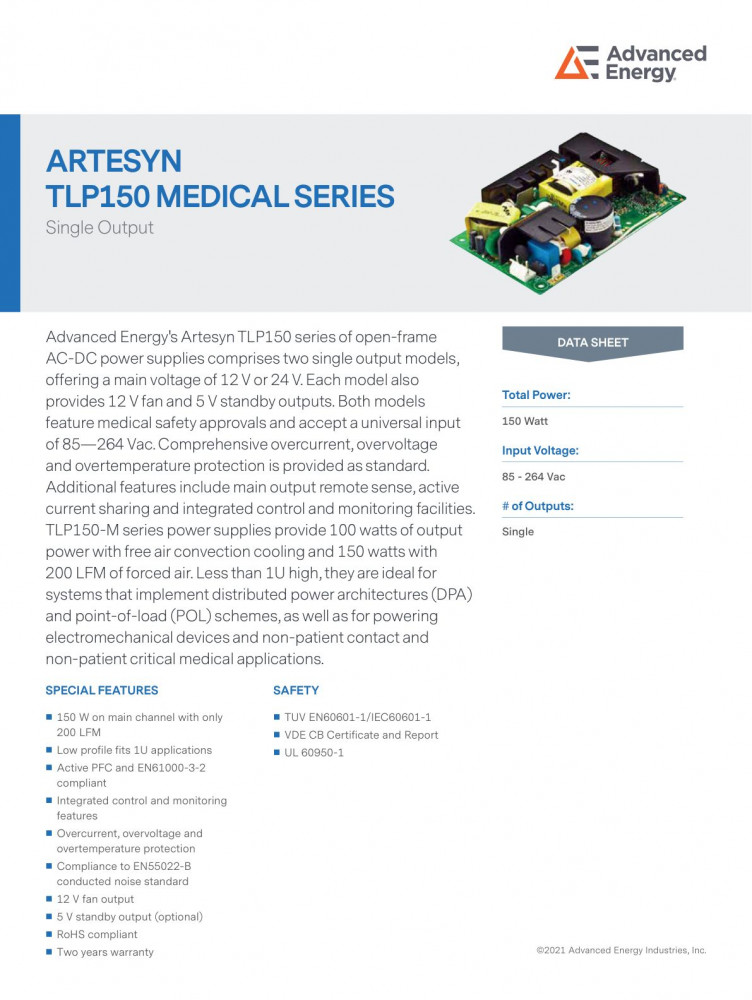 TLP150N-99S12J datasheet page 1