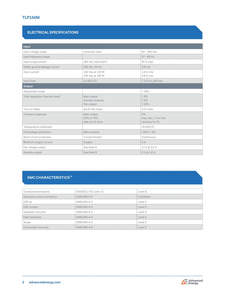 TLP150N-99S12J datasheet page 2
