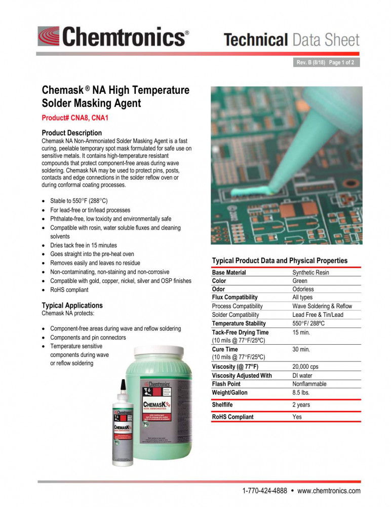 Chemask NA product documentation, image 1