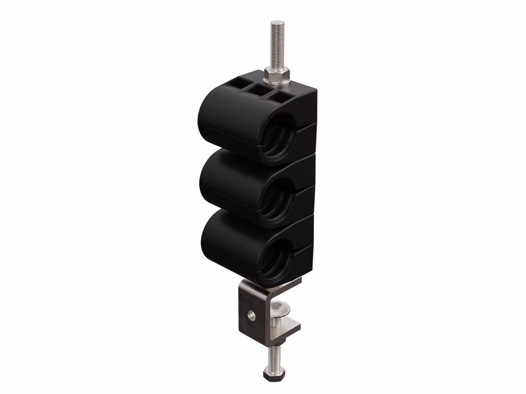 Single Side, 2-Hole, Feeder Clamp for 7/8